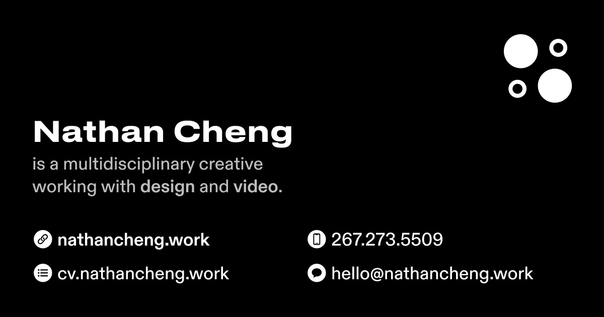 Nathan Cheng | Design & Media