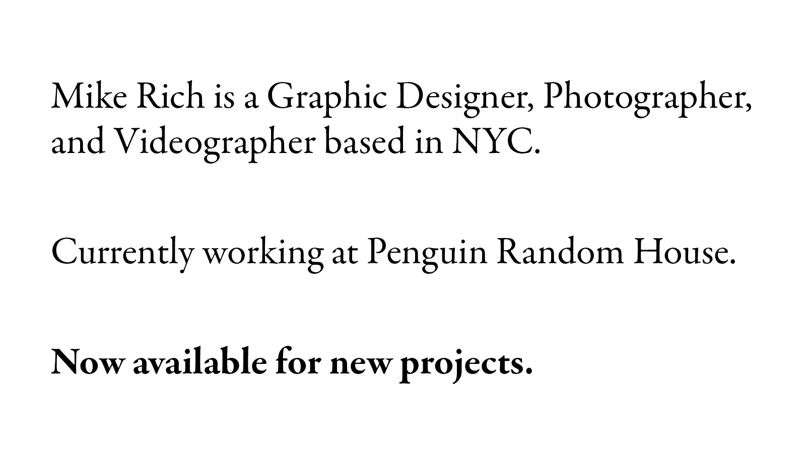 Mike Rich Freelance Design Portfolio