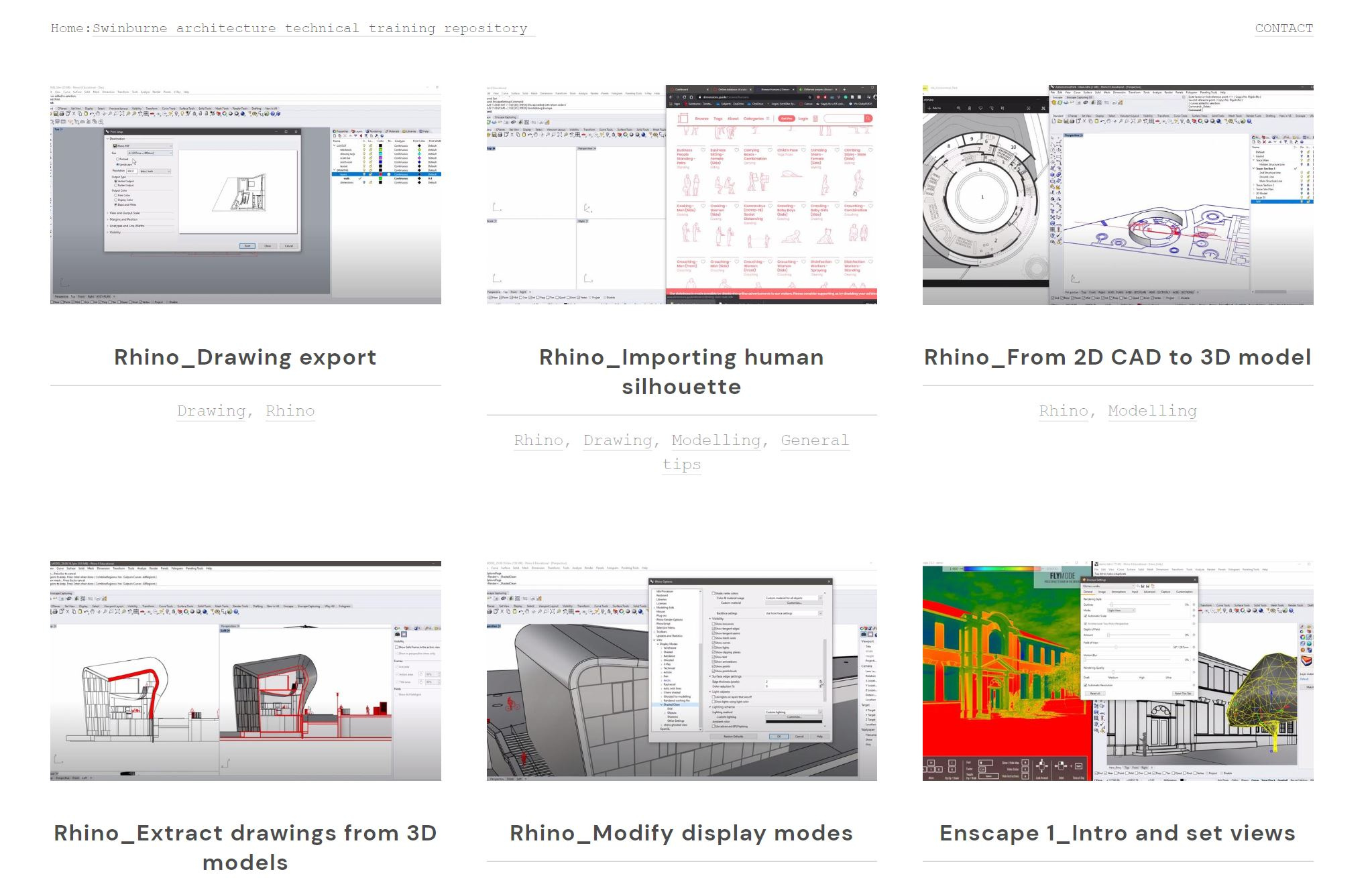 Swinburne architecture technical training repository