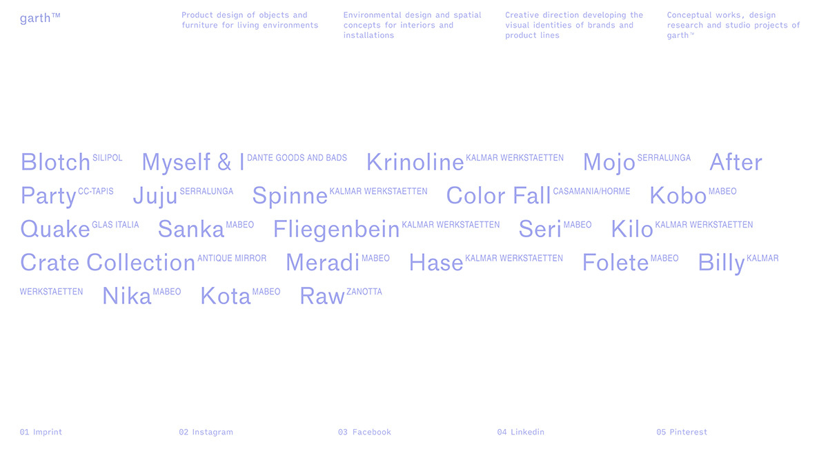 Homepage — garth™ design