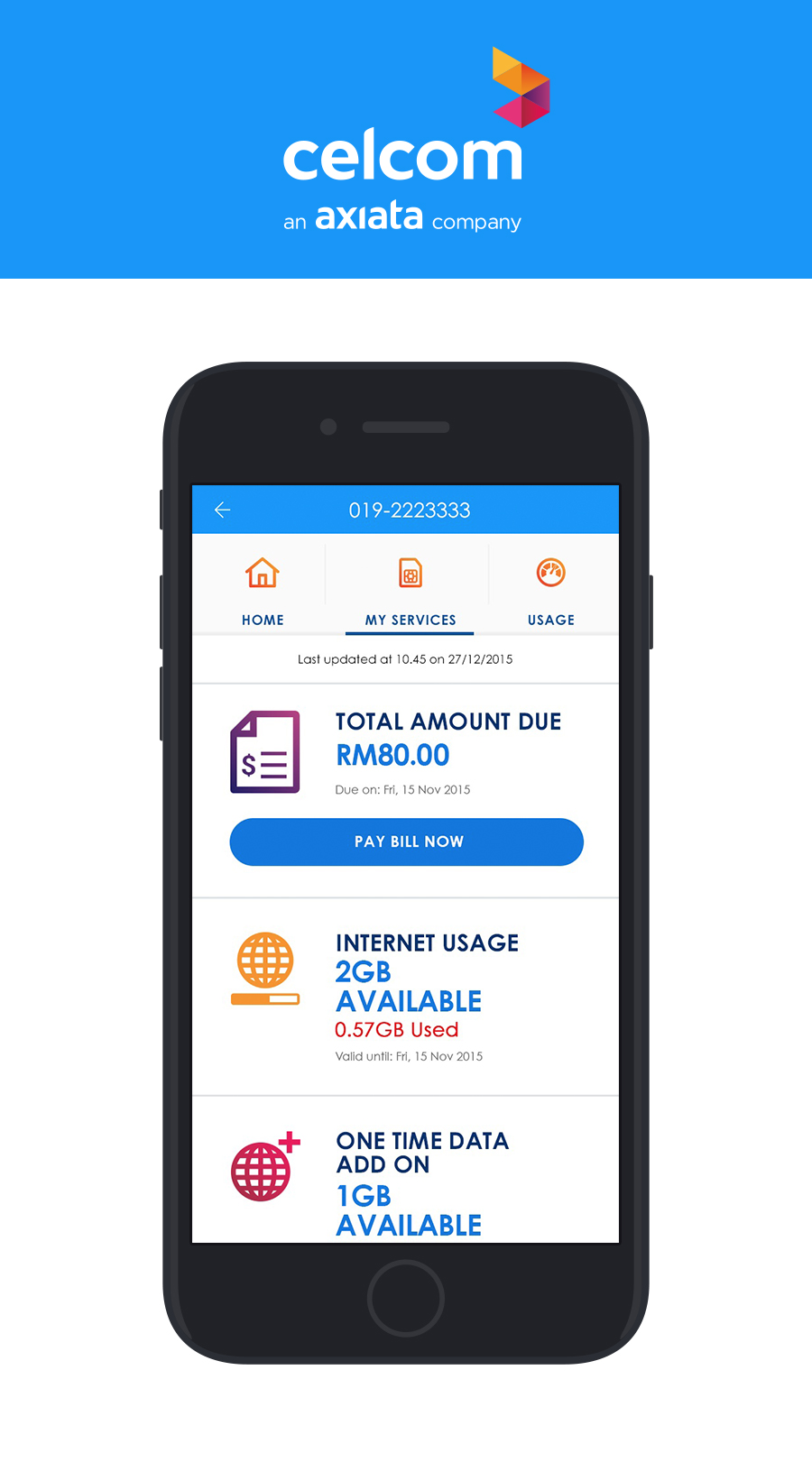 MyCelcom Postpaid App — WengHongWhy