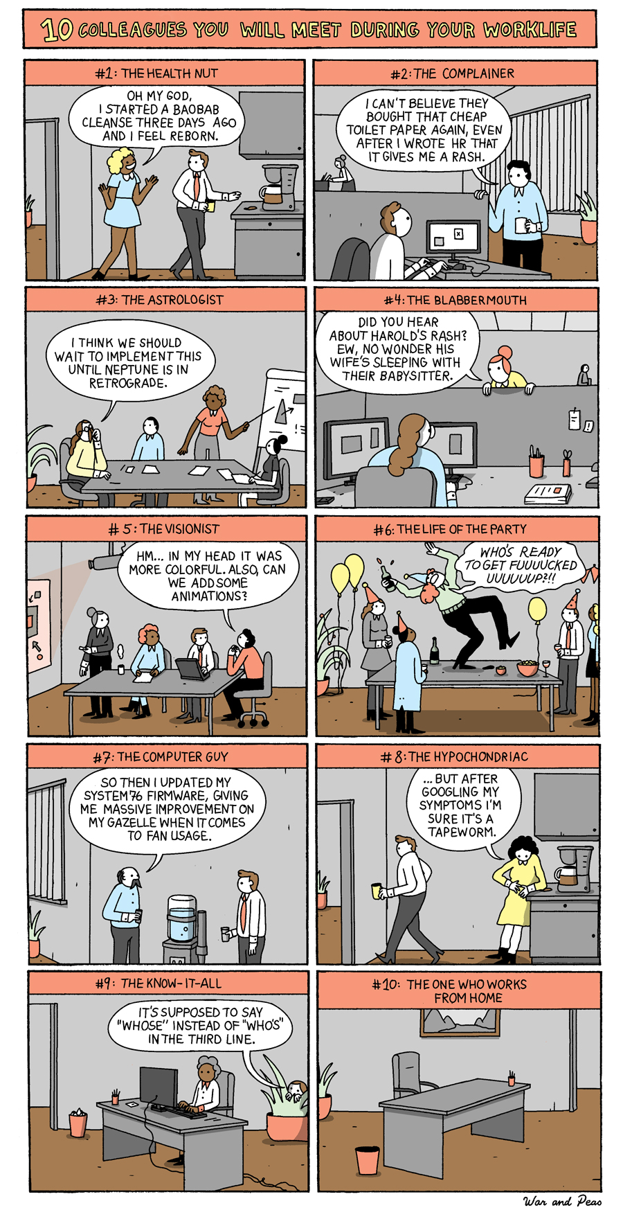 10 Colleagues You Will Meet - Comic for Toggl — Elizabeth Pich - Maker ...
