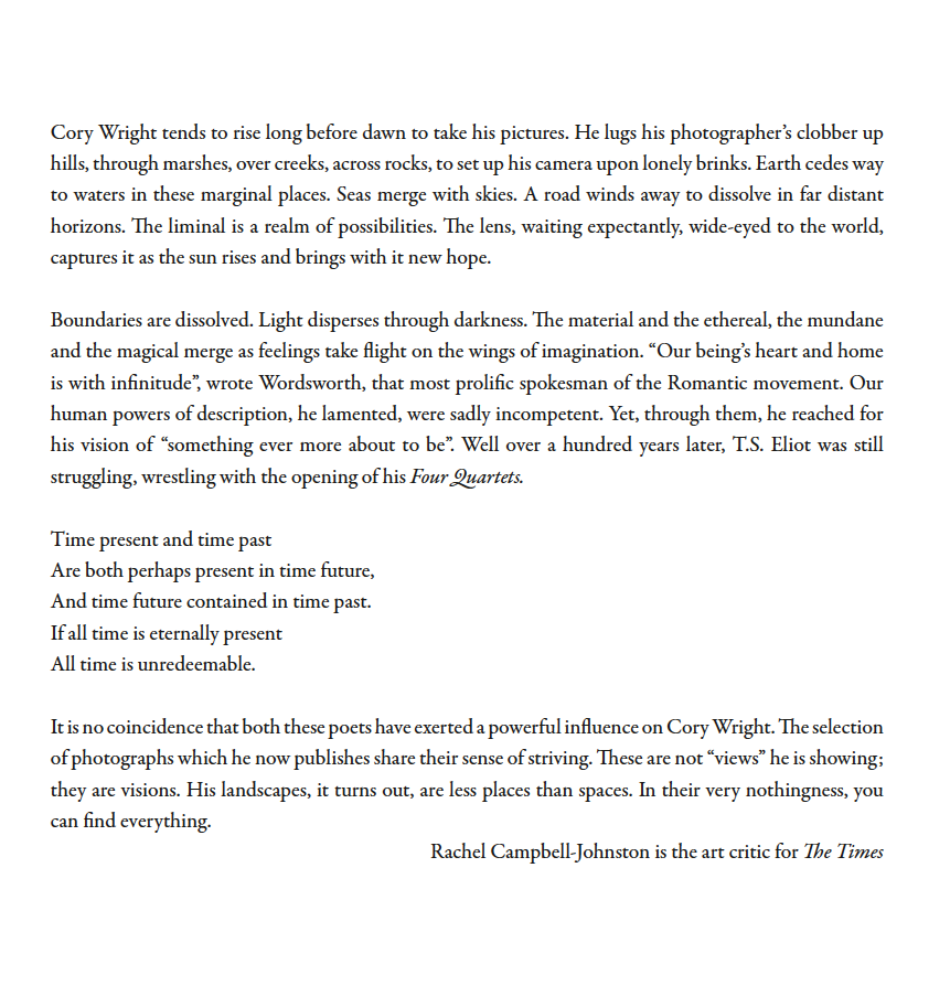 Sensation of Landscape — Harry Cory Wright | Artist and Photographer