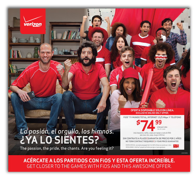 Verizon FiOS 2014 World Cup Campaign — SAYRA MORÁN