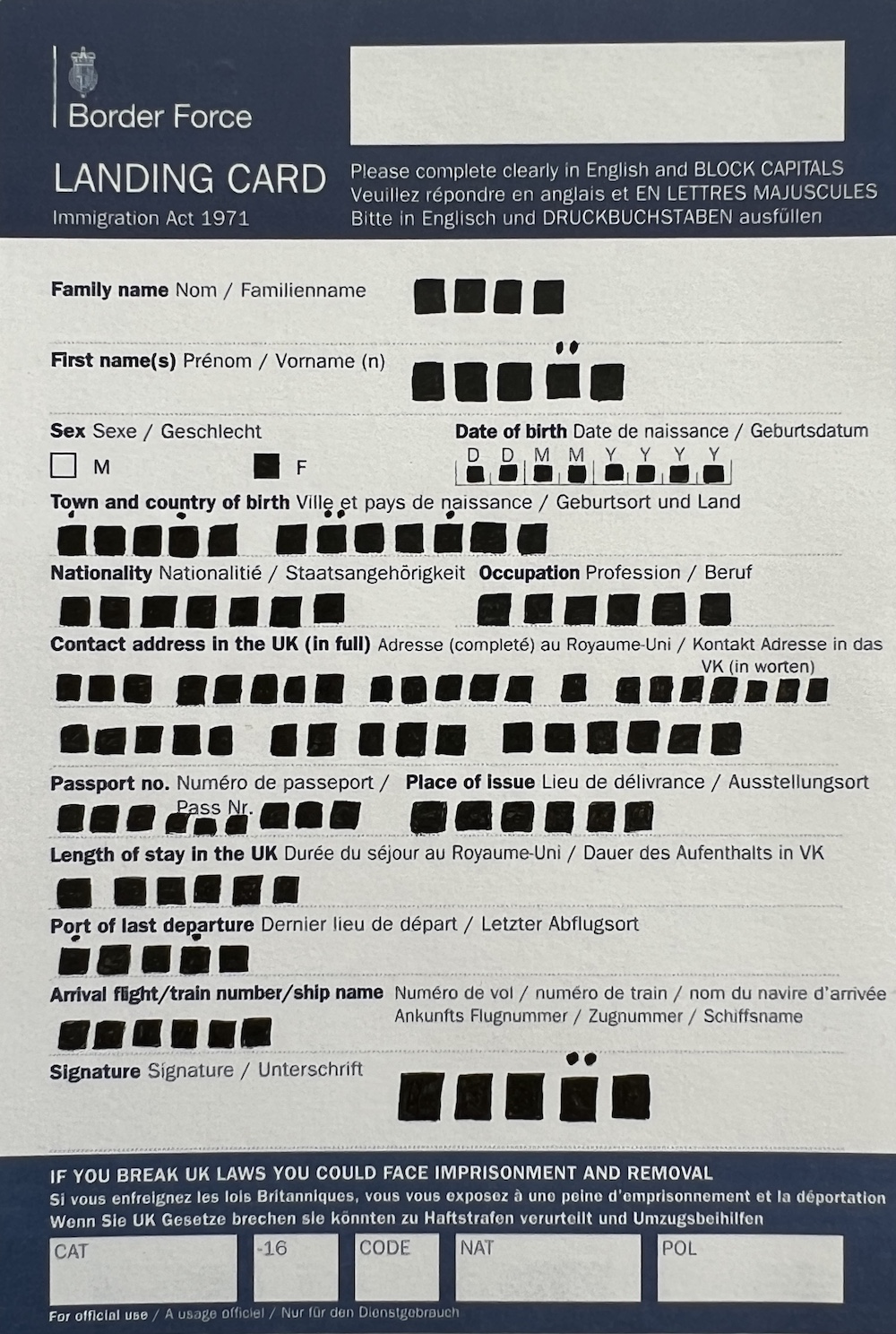 LANDING CARD — Betül Aksu