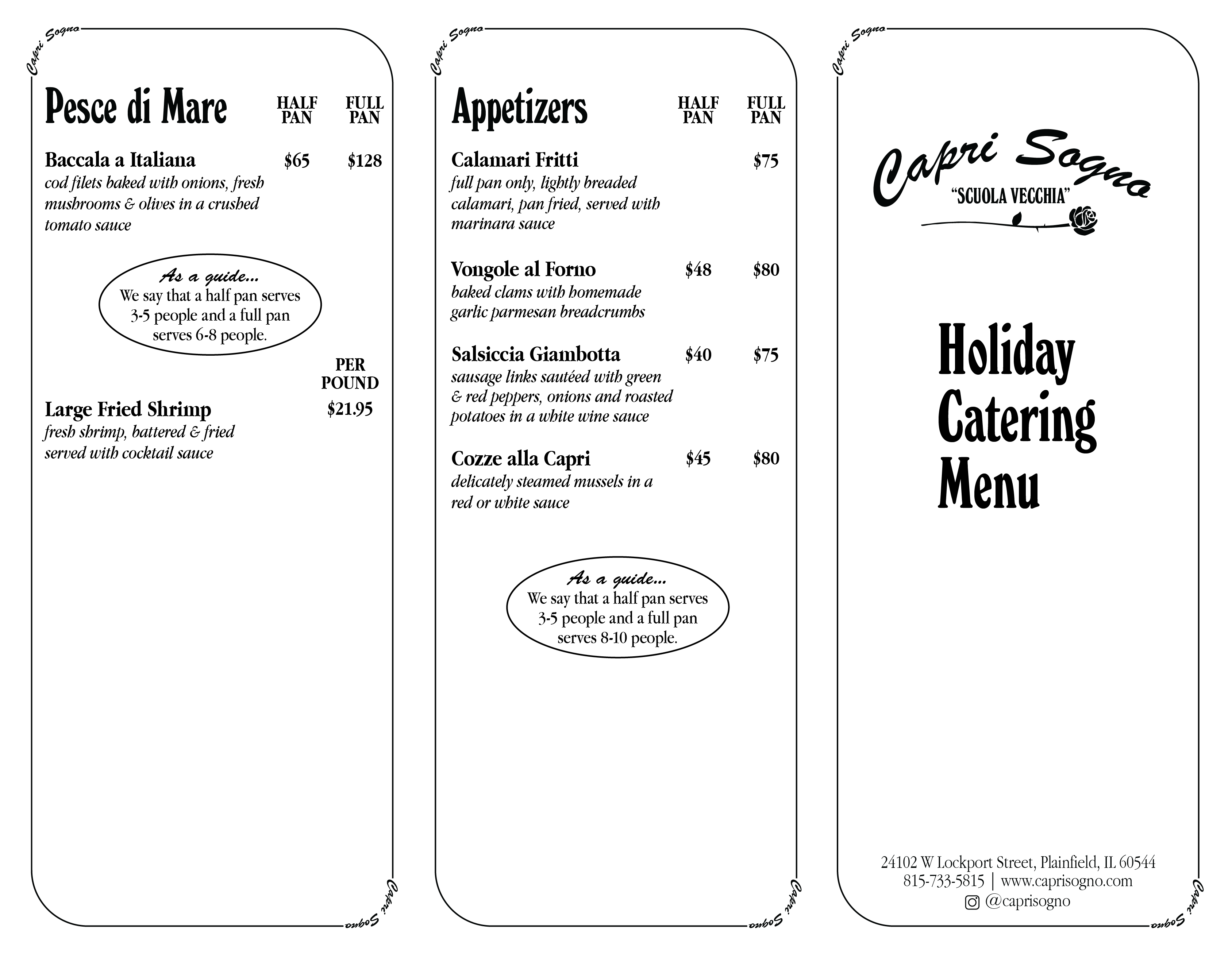 Catering — Capri Sogno