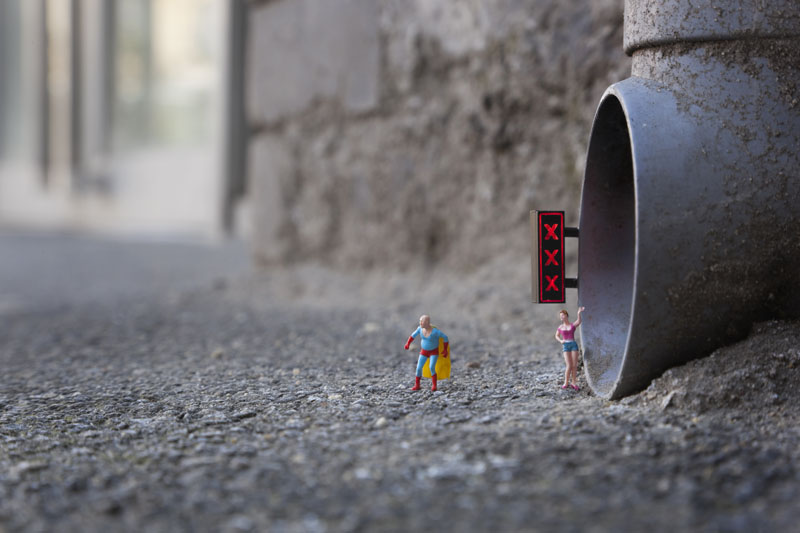 Slinkachu, Whatever Happened To The Man of Tomorrow?, London — unurth