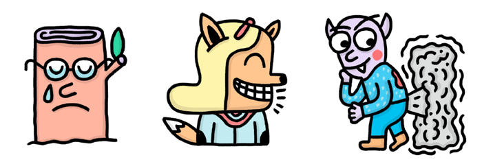 A Friendly Mutant Family - Stickers for Line — pablodelcielo