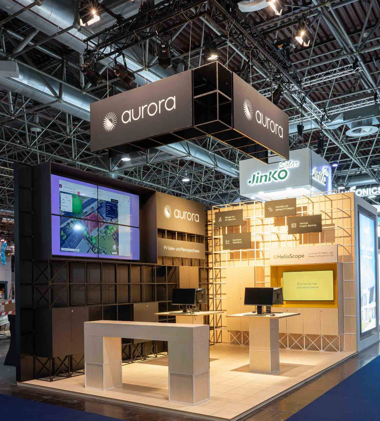 Aurora Solar Trade Show Booth — Abi Lambert Design Lab