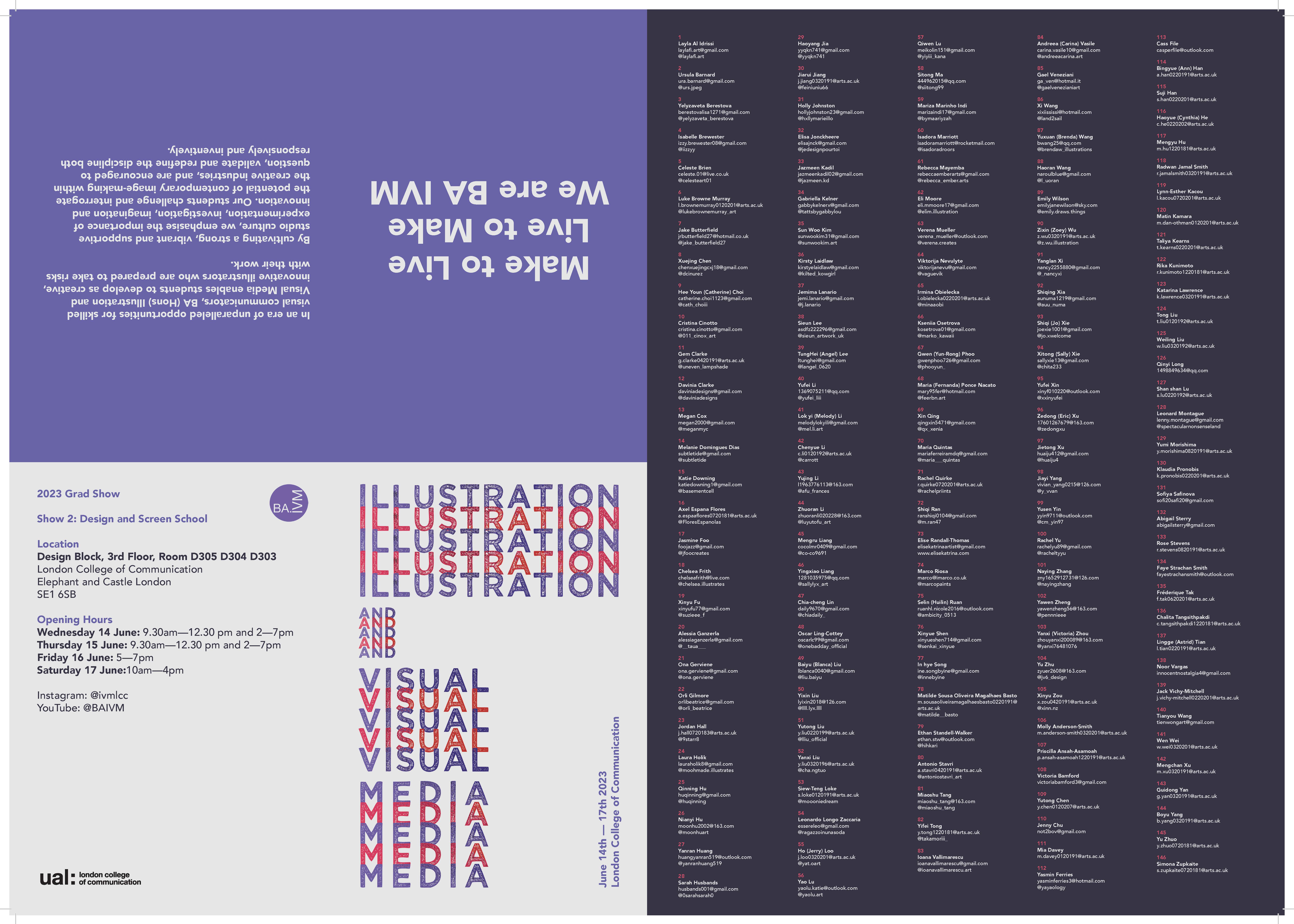 UAL Graduation Show Brochure — sunwookim