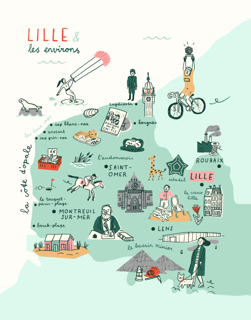 Illustrated Map of Lille — Yara Ruby