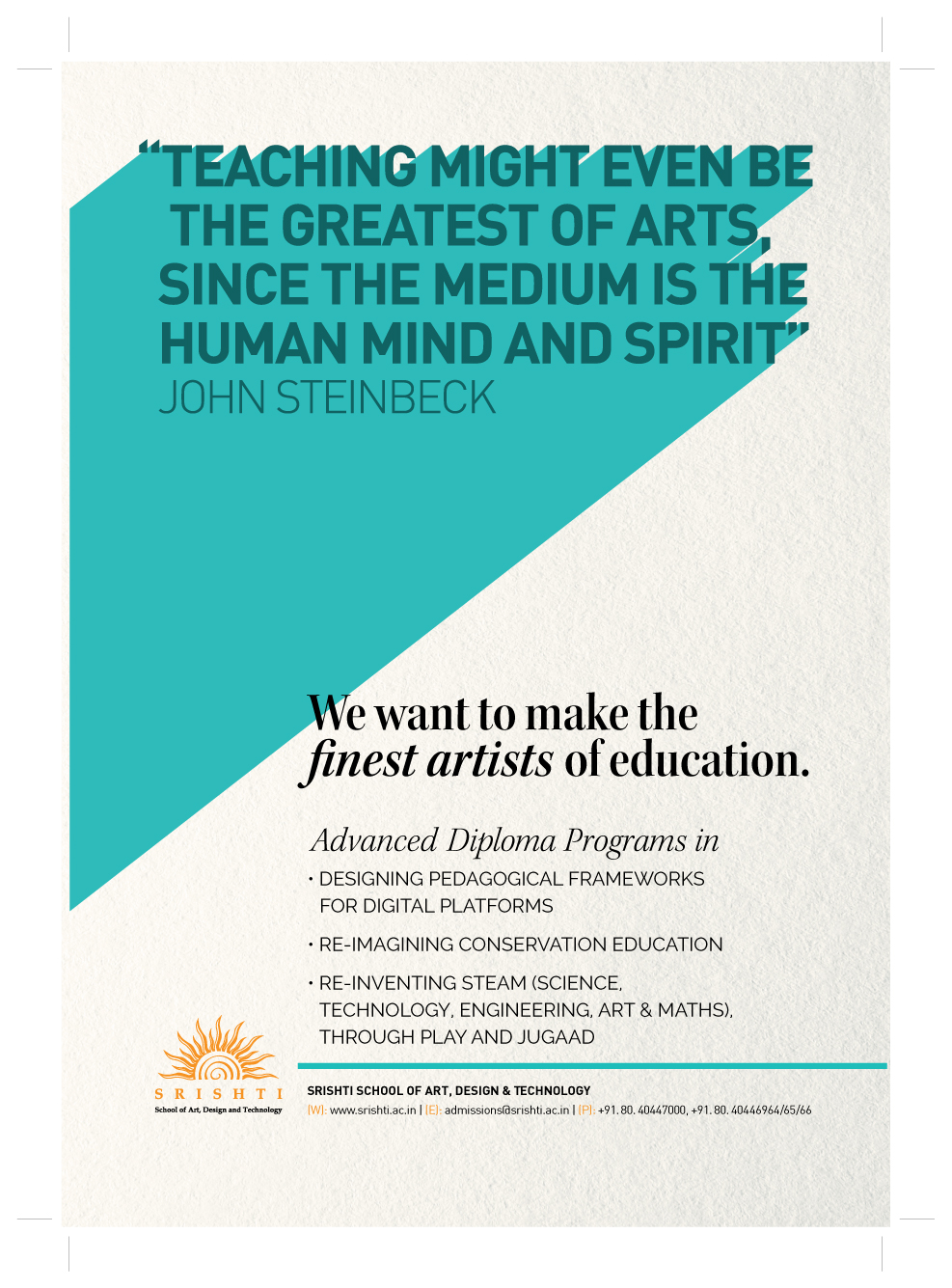 Advance Diplomas at Srishti | Digital & Print Campaign — Mahima Pushkarna