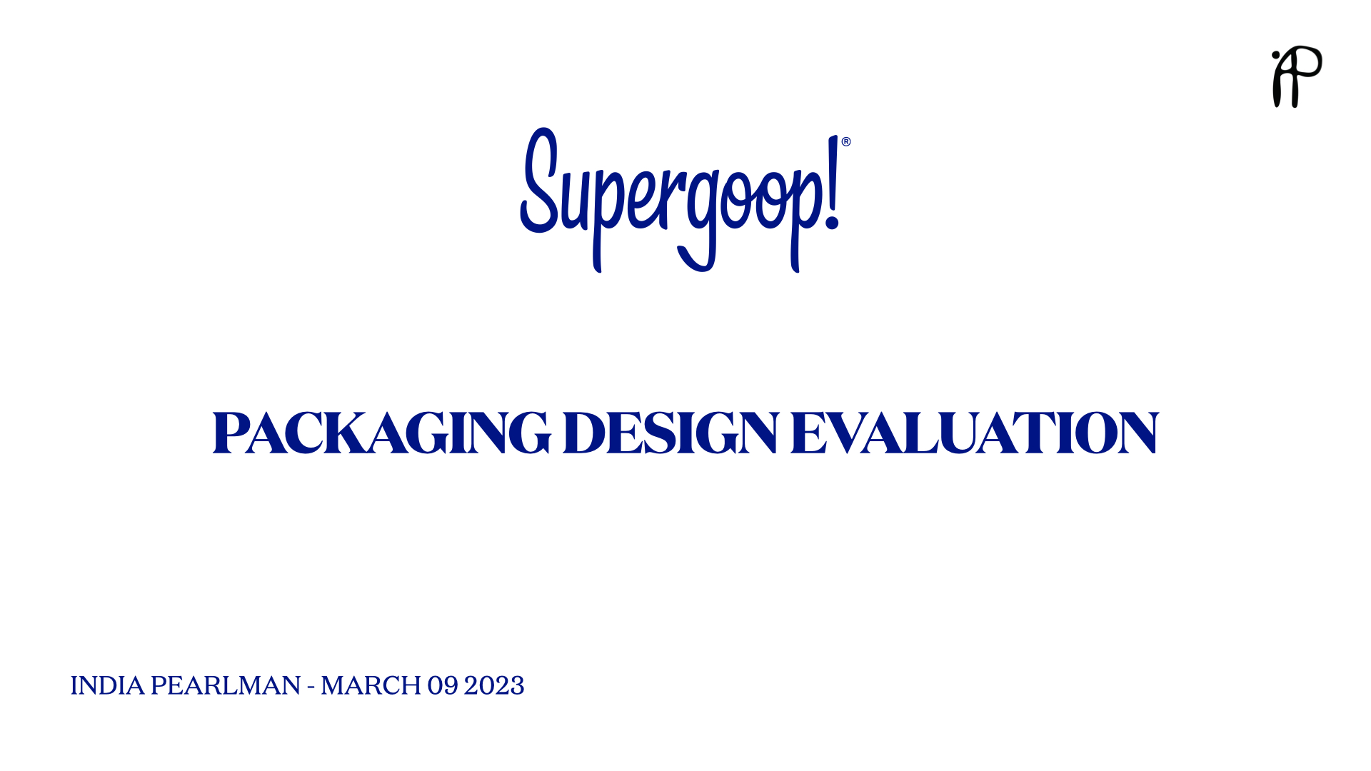 Supergoop! — India Pearlman Design