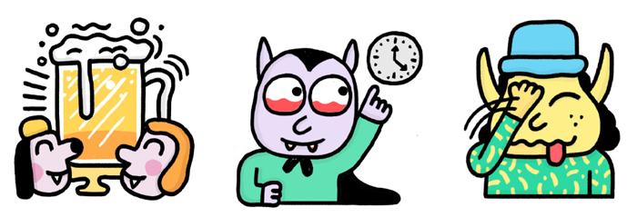 A Friendly Mutant Family - Stickers for Line — pablodelcielo