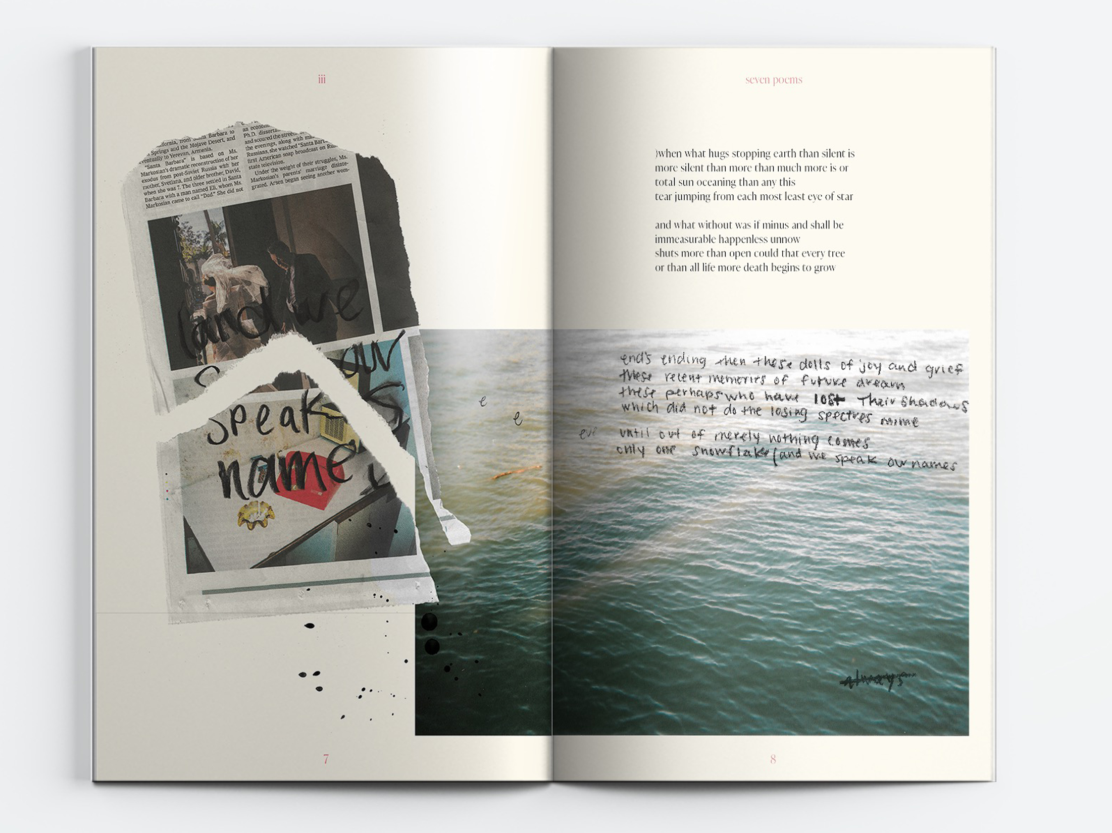 'Seven Poems' Zine — Hali Pollard | Art & Design