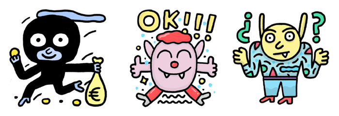 A Friendly Mutant Family - Stickers for Line — pablodelcielo