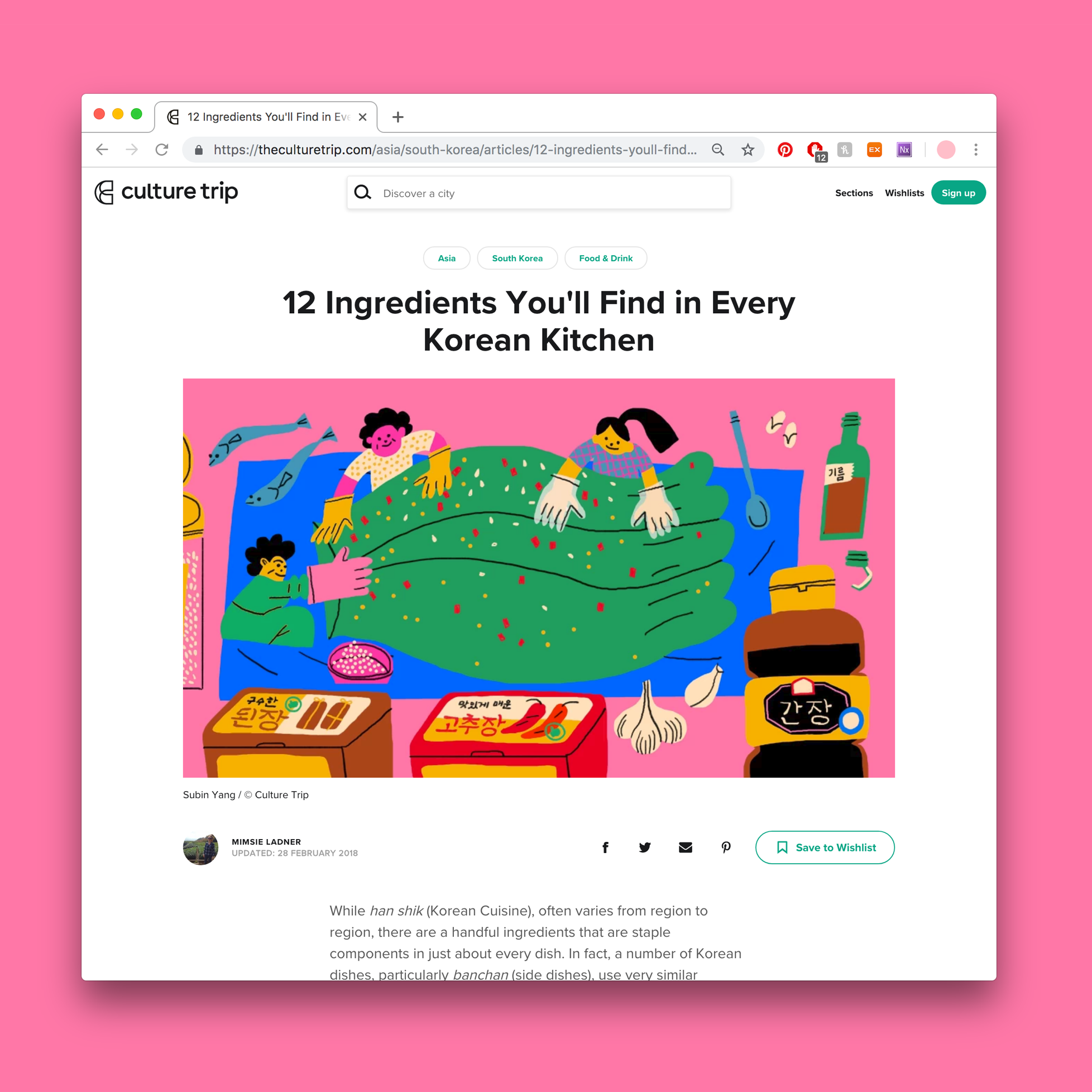 Making Kimchi — Subin Yang Illustration