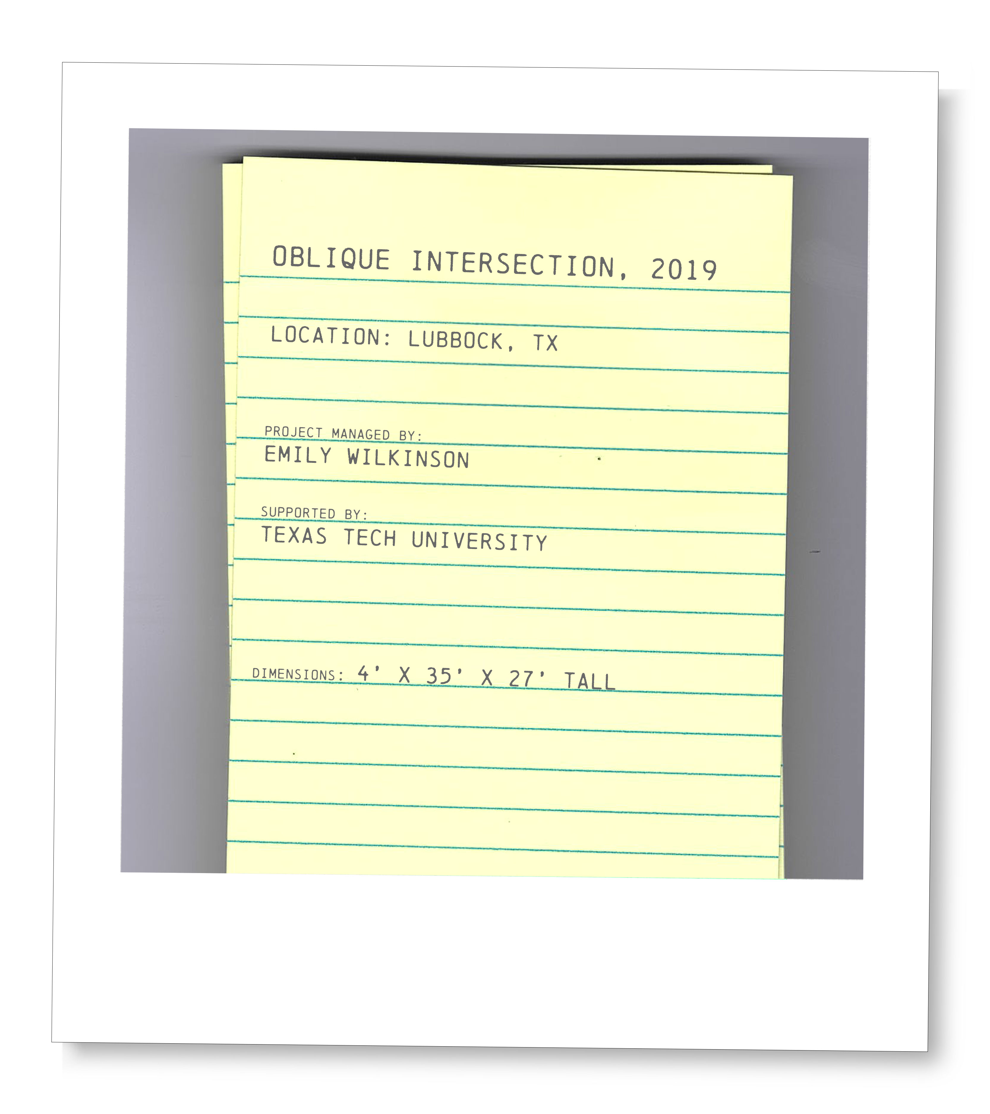 Oblique Intersection — Lead Pencil Studio