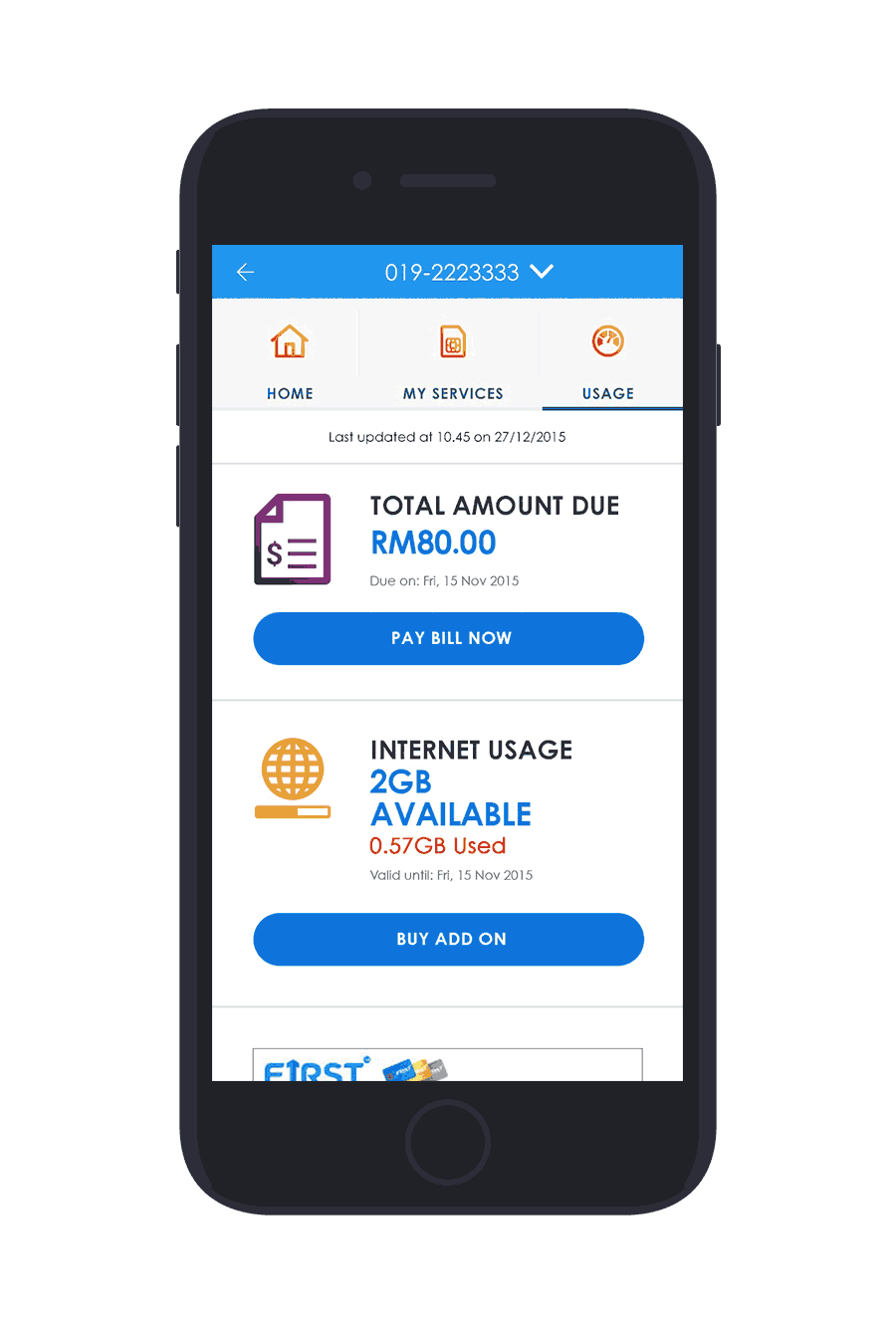 MyCelcom Postpaid App — WengHongWhy