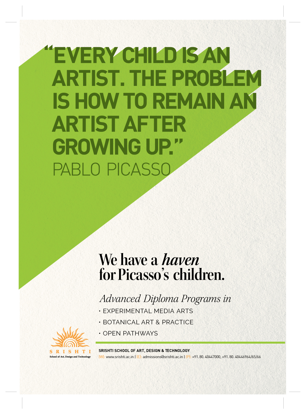 Advance Diplomas at Srishti | Digital & Print Campaign — Mahima Pushkarna