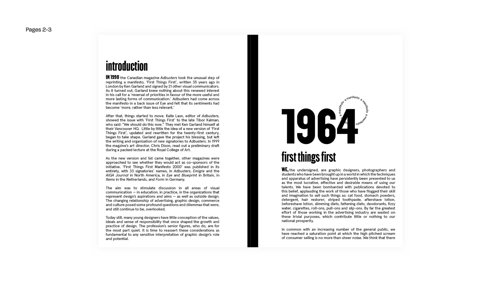 First Things First Manifesto — Lexi O'Neill Design