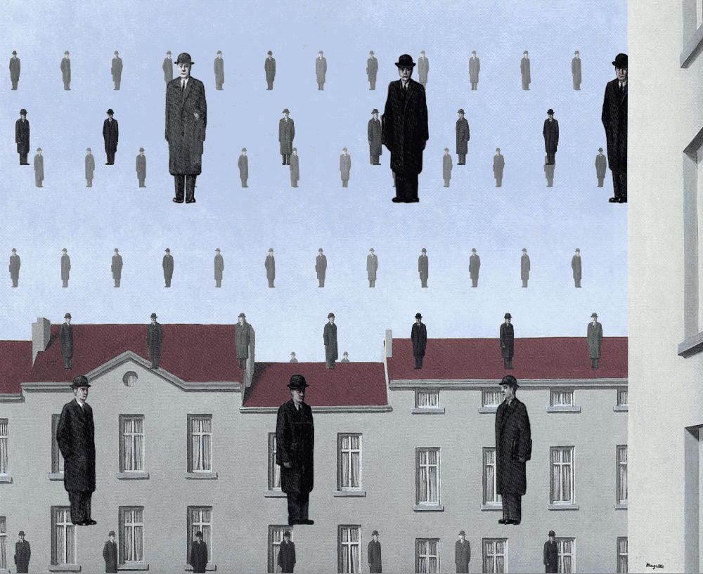 Magritte, Golconda — commoners