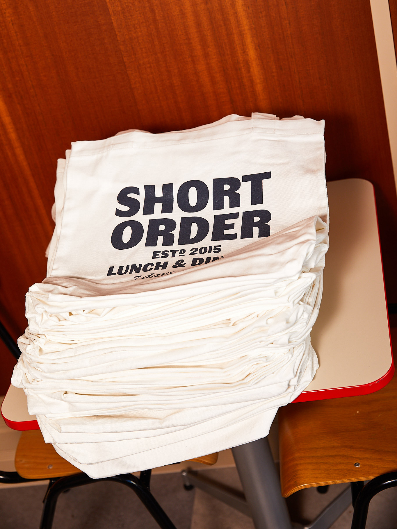 shop tote bag — Short Order | Eat Here, Not There