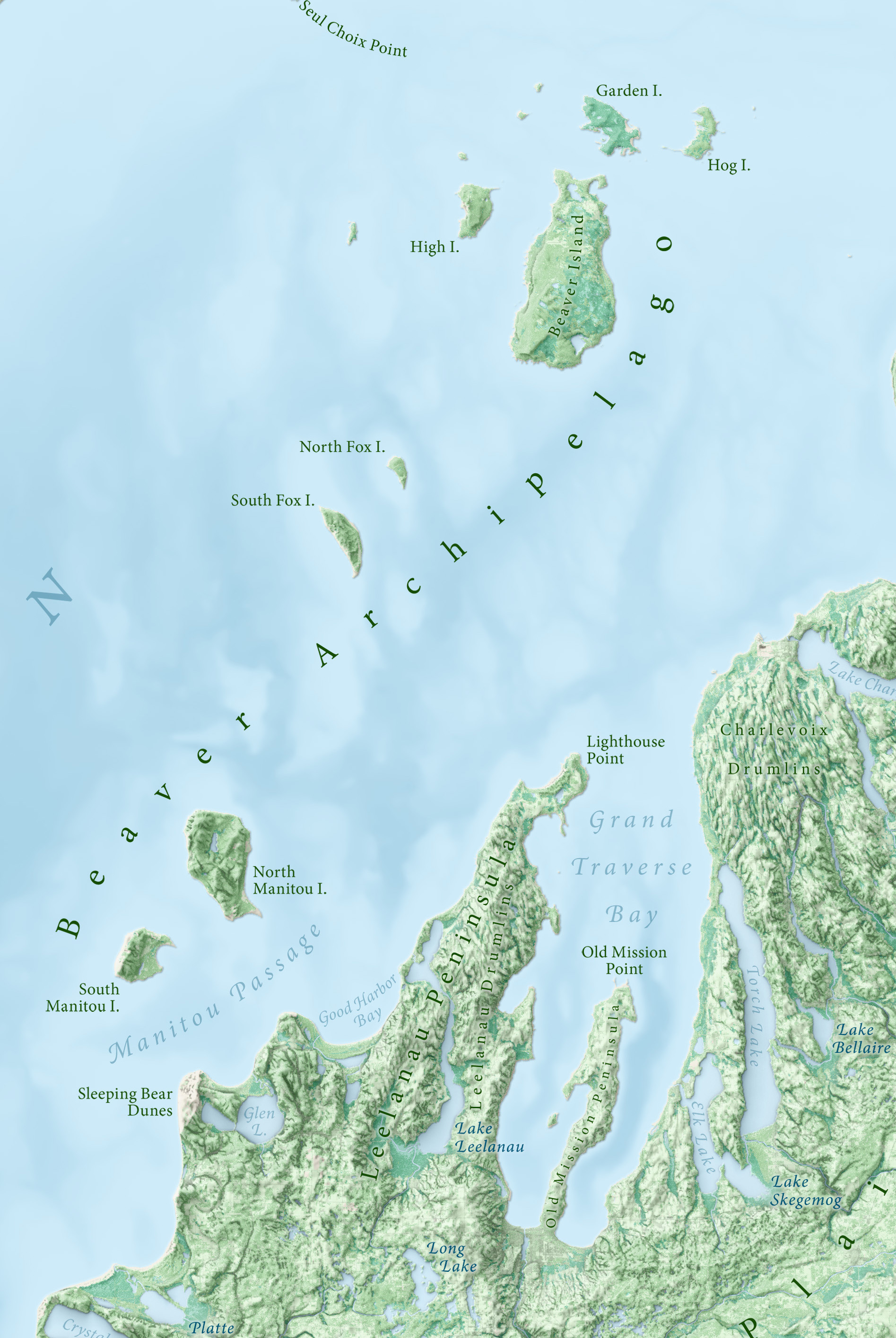 Landforms of Michigan — somethingaboutmaps