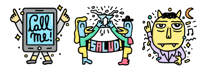 A Friendly Mutant Family - Stickers for Line — pablodelcielo