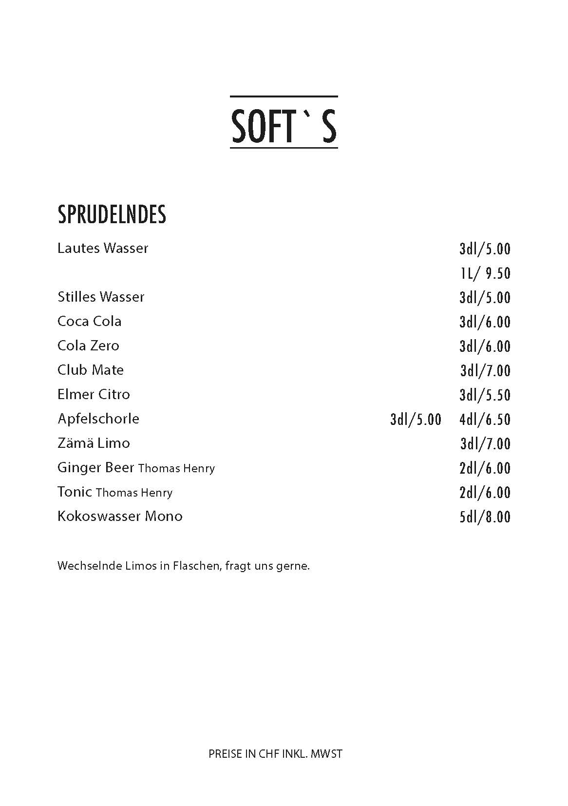 Menu (Drinks QR Code) — brosbeansbeats