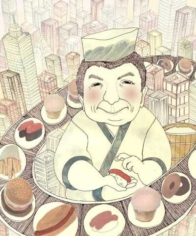 Sushi Chef — Yoko Furusho Illustration