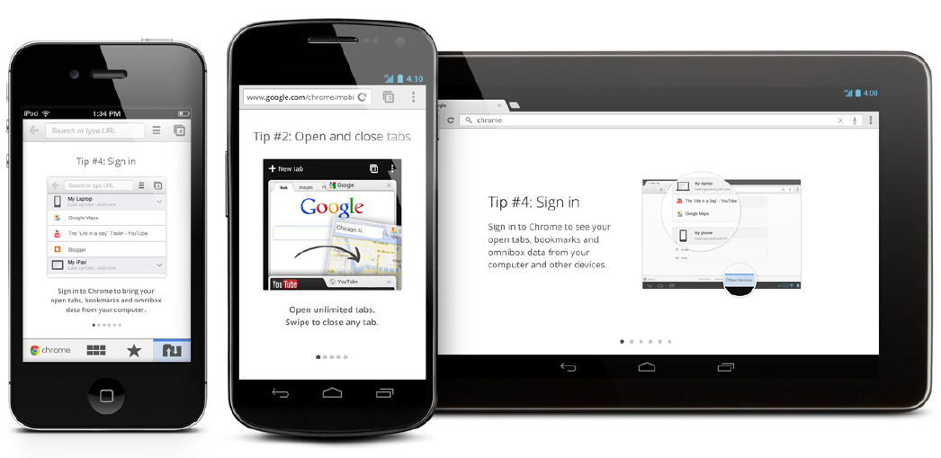 Chrome In-Product Tours for Android, tablet, iPhone, and iPad — Irena ...