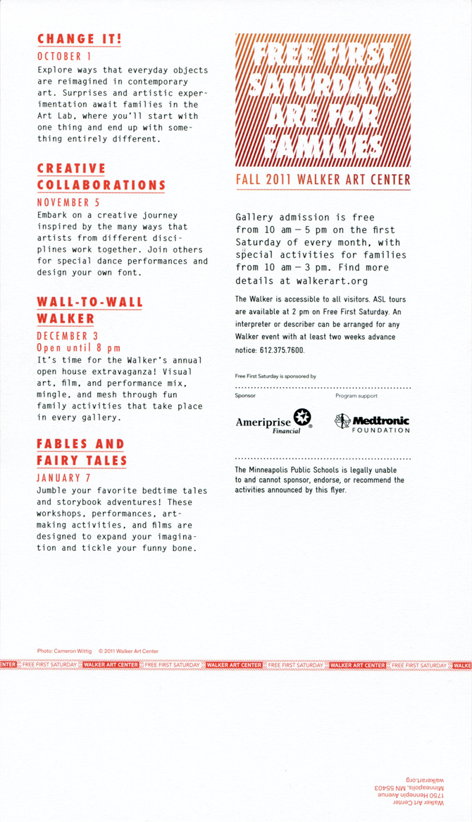 Free First Saturdays — Design Portfolio of Anton Pearson