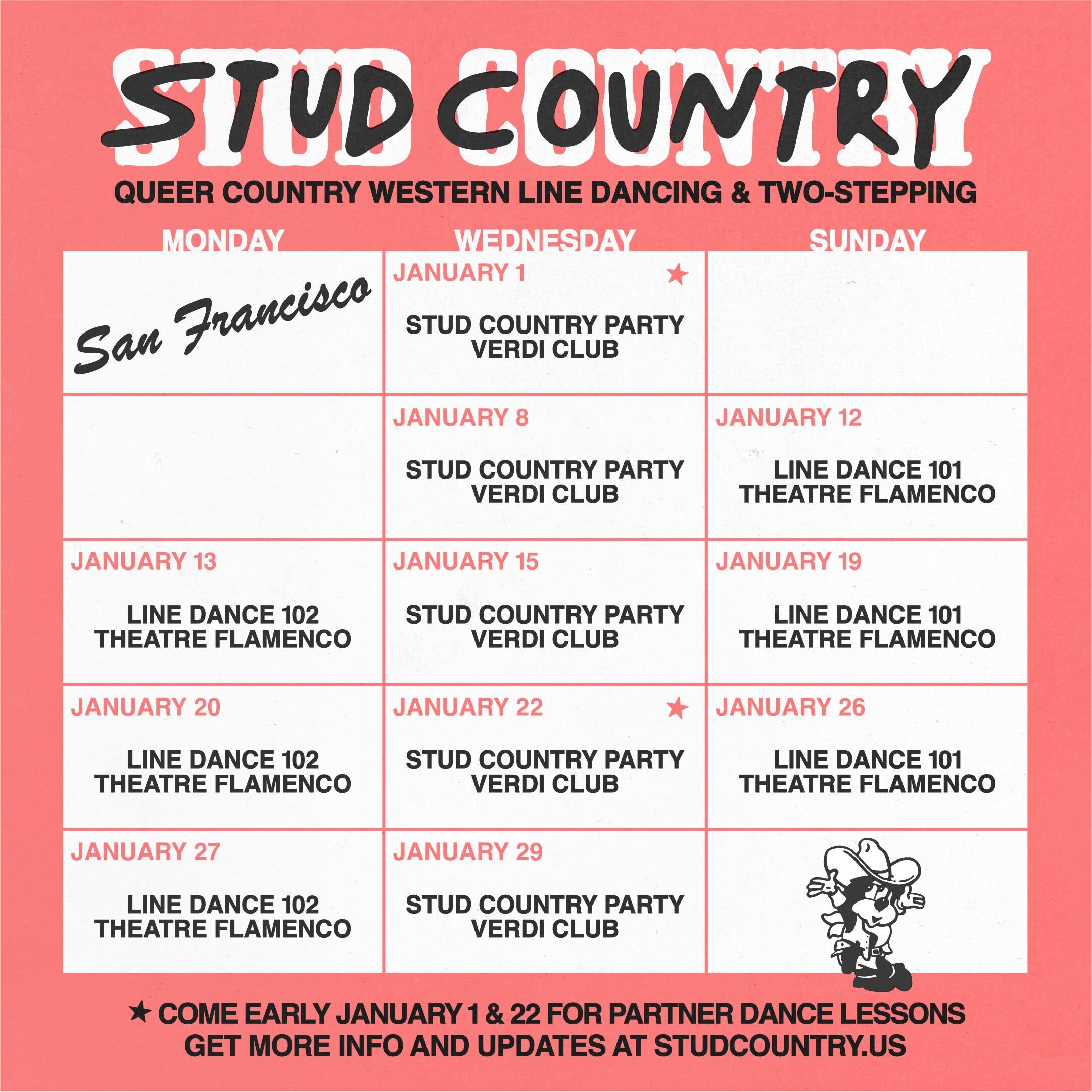 Calendar — Stud Country