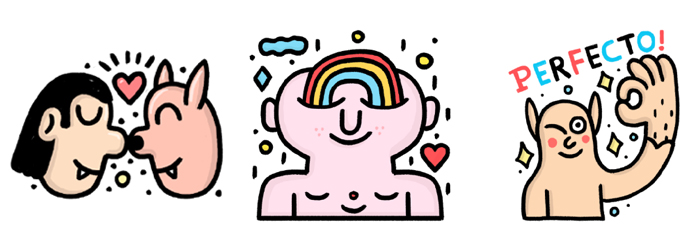 A Friendly Mutant Family - Stickers for Line — pablodelcielo