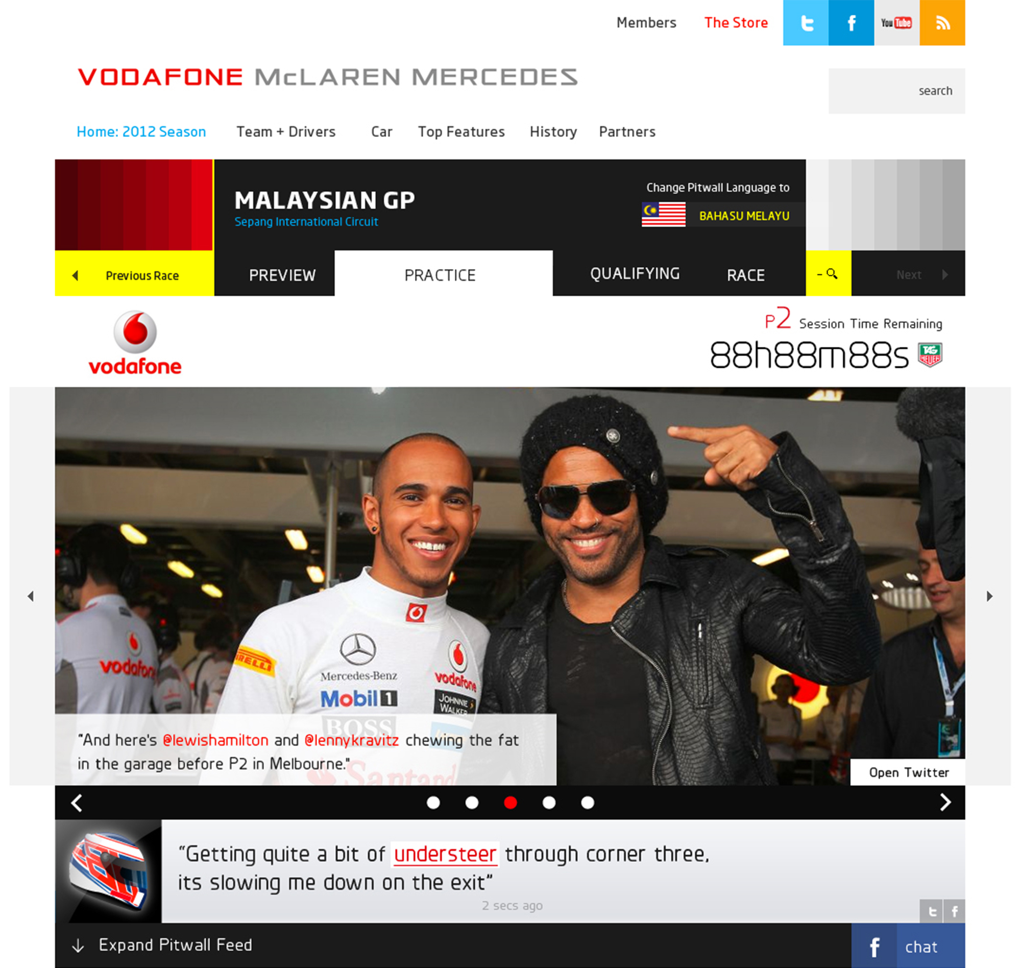 Vodafone Mclaren Mercedes Website and Dashboard — Dom Baker Design
