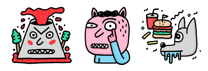 A Friendly Mutant Family - Stickers for Line — pablodelcielo