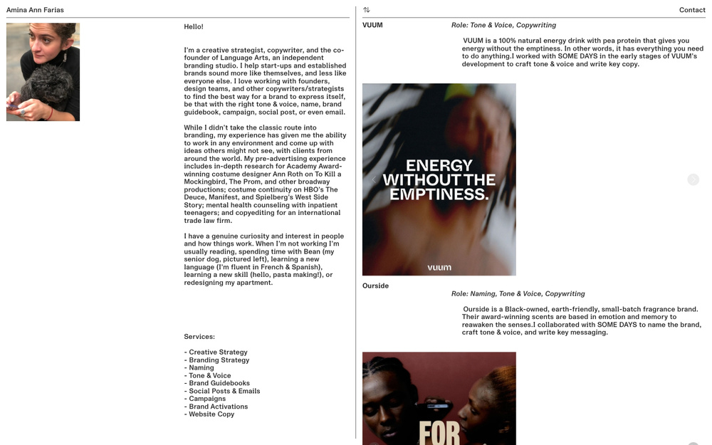 Overview — Amina Farias