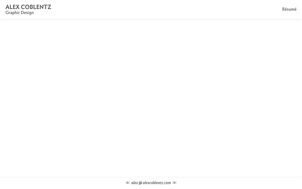 Alex Coblentz • Graphic Design