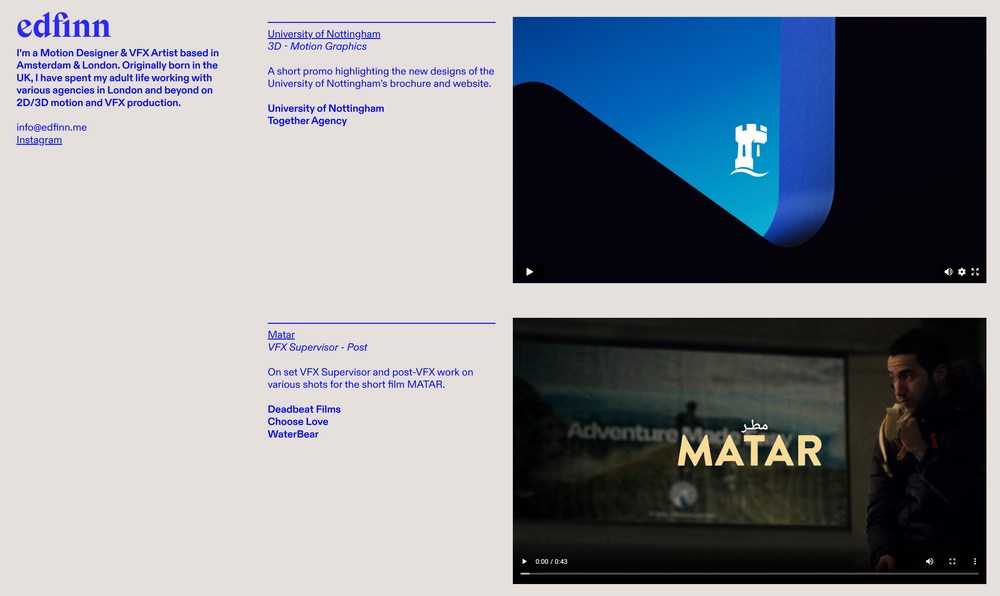 Ed Finn - VFX & Motion Design