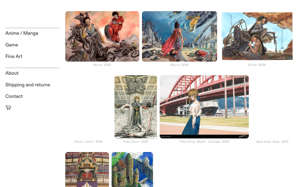 More anime home page — roooonart