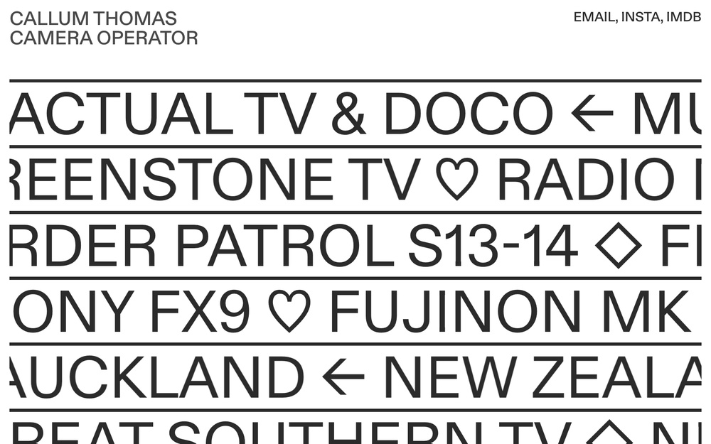 Callum Thomas - Camera Operator