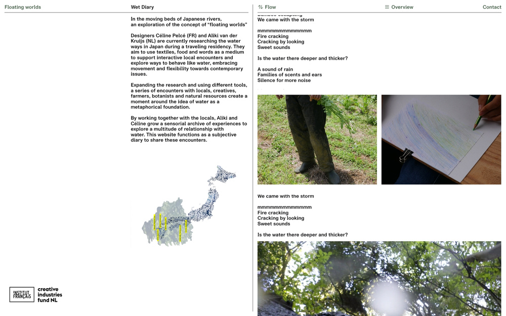 Floating worlds diary