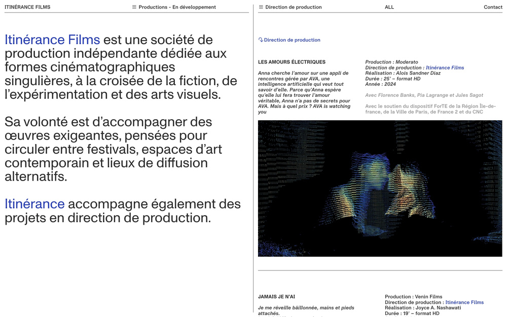Overview — Itinerance Films