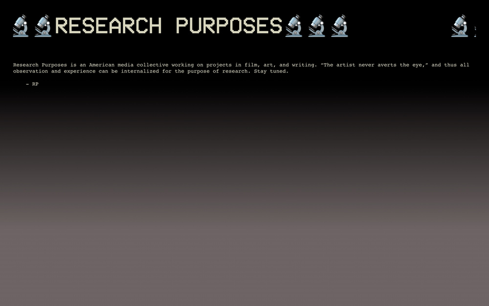 Research Purposes: Blank Copy