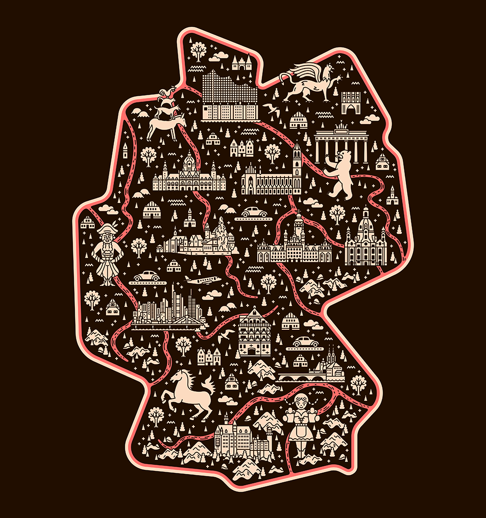 Germany Map — Jan Kallwejt Portfolio
