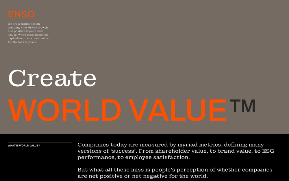 WORLD VALUE™ — enso