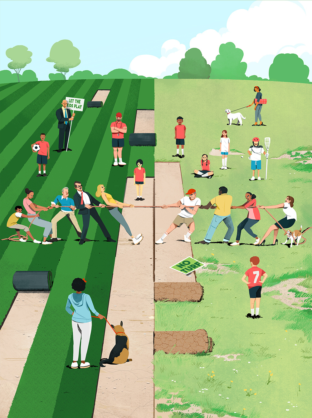 Turf Wars — Nathan Hackett Illustration
