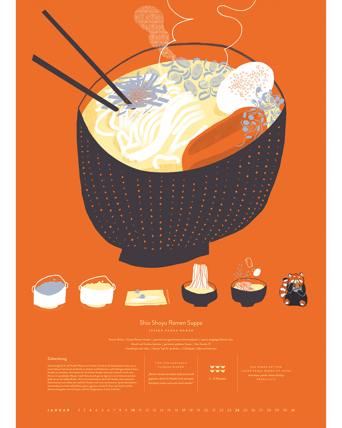 Homeoffice Kitchen calendar — Gina Rosas Moncada Illustration