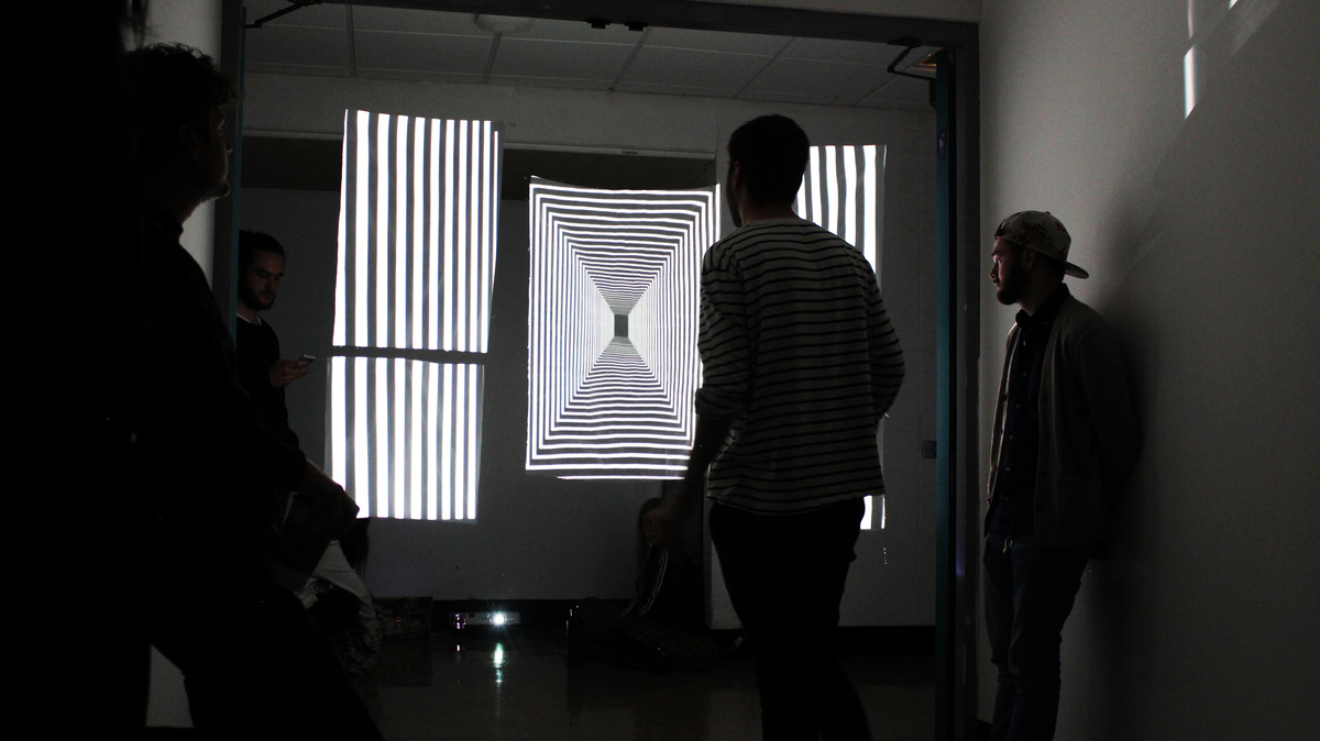 Hallway Vortex Projection Installation — nickhumbel.com
